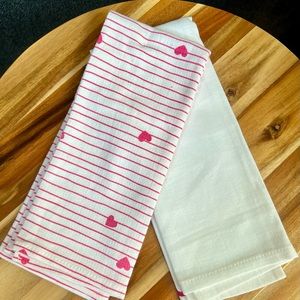 Target | Holiday | Set Of Two Tea Themed Dish Towels Pink Hearts | Poshmark